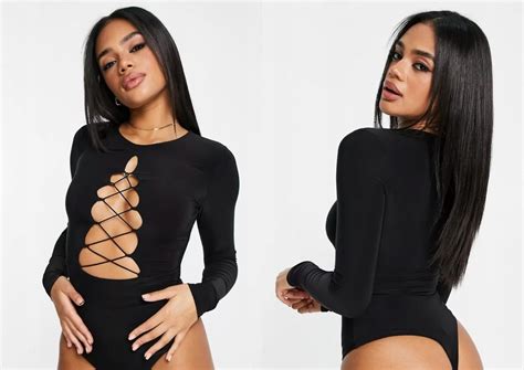 NAKED WARDROBE GŁADKIE BODY Z WYCIĘCIEM M 13654544632 oficjalne