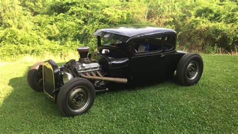 1929 FORD MODEL A 5 WINDOW COUPE CHOPPED CHANNELED HOT ROD YouTube