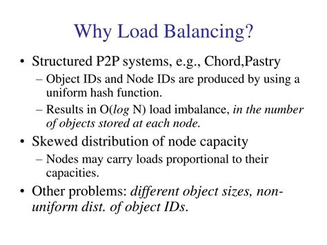 ppt towards efficient load balancing in structured p2p systems powerpoint presentation id