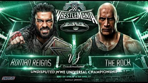 WWE The Rock Vs Roman Reigns Wrestlemania 40 YouTube