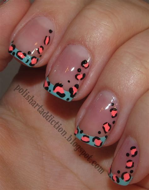 Teal And Coral Leopard French