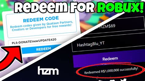 You Can Now Redeem Hazem S Free Robux Codes In Pls Donate Roblox