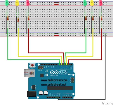 Arduino Project Traffic Light Buildcircuit