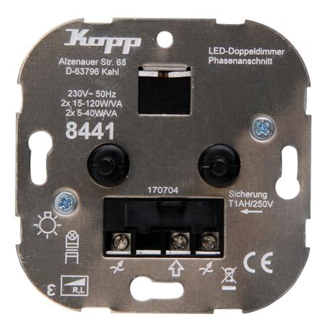 Kopp TechnikCenter LED Inbouw Sokkel Duo Dimmer 40 Watt Universeel