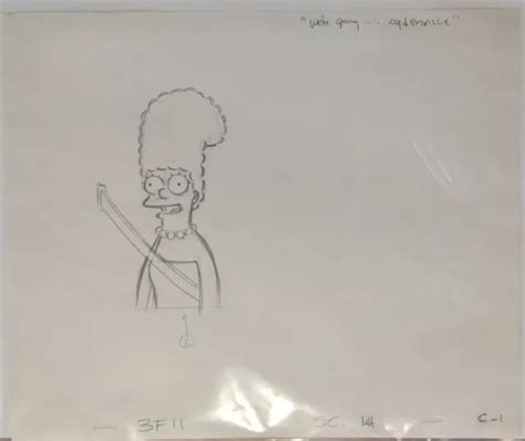 HAIRLESS HOMER SIMPSON Production Animation Drawing The Simpsons