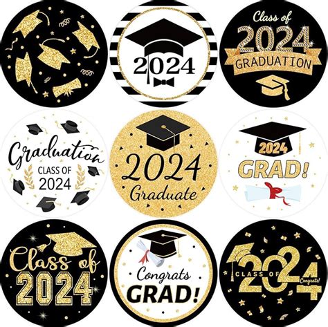 Graduation Stickers Class Of Pcs Perforated Roll Sticker