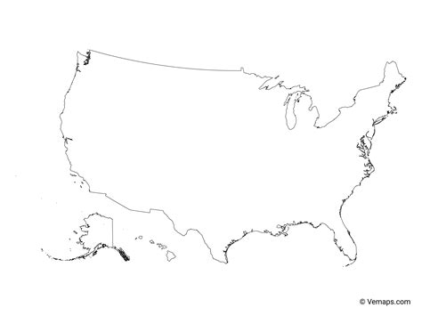 Us Map Without States Winne Karalynn