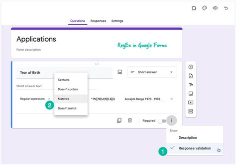 Useful Regular Expressions For Validating Input In Google Forms Artofit
