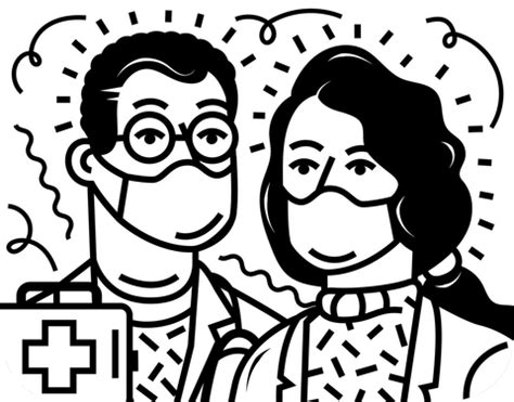 Dibujo De Trabajador De Salud De Covid Para Colorear Dibujos Para