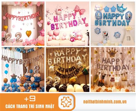 Rất Hay 9 cách trang trí sinh nhật tại nhà đơn giản đẹp Phụ kiện