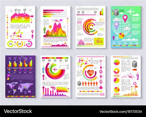 Graphical Business Report Template Modern Vector Image
