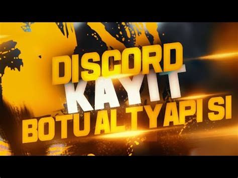 Akt F D Scord Kayit Botu Nasil Yapilir Youtube