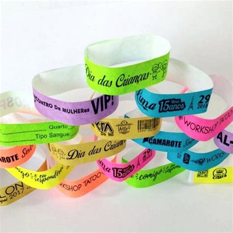 Pulseiras Tyvek Personalizada Festas E Eventos Elo