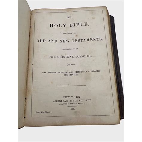 American Bible Society Holy Bible W Old New Testaments Leather