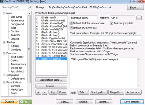 Console2 Set Up Git Bash To Work With Tabs On Windows Stack Overflow