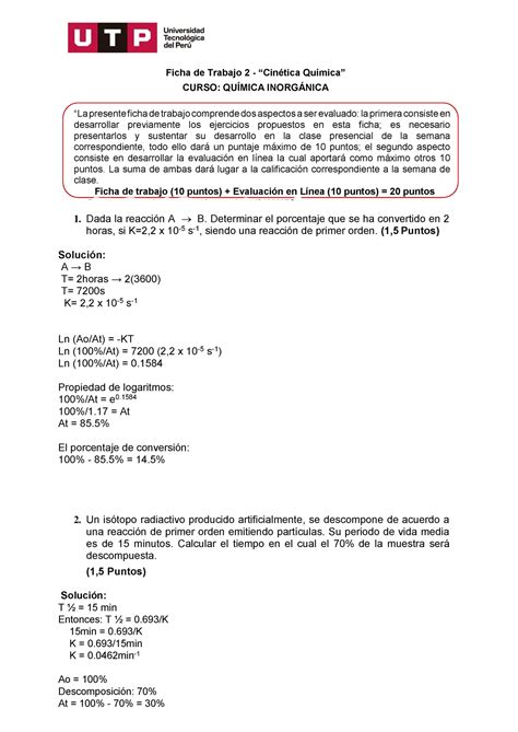 U2 S2 Ficha De Trabajo 2 Cinetica Quimica 8 1 Convertido La