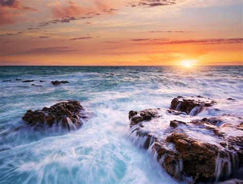 Mar Costa Amaneceres Y Atardeceres Piedras Naturaleza Paisajes