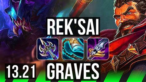 REK SAI Vs GRAVES JNG 11 1 7 3 2M Mastery 600 Games Godlike