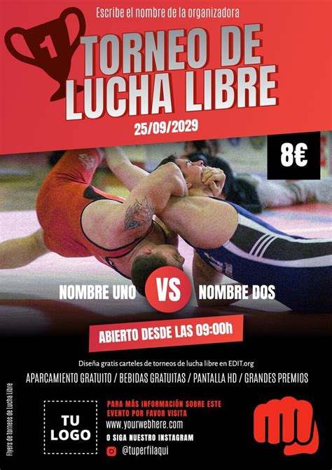 Diseña un flyer de Lucha Libre con plantillas online
