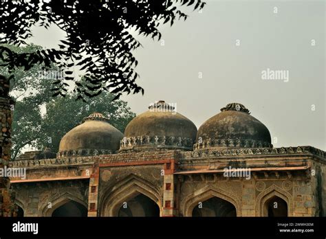 Partial View Of Bada Gumbad Mosque Lodi Garden New Delhi Delhi