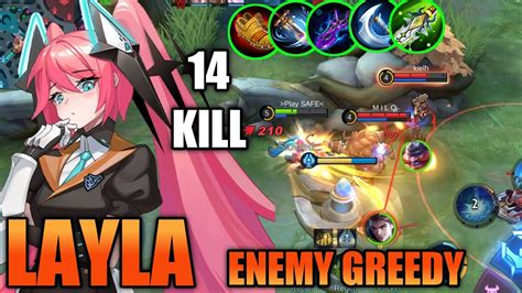 14 KILLS LAYLA INSANE DAMAGE BUILD TOP GLOBAL LAYLA GAMEPLAY
