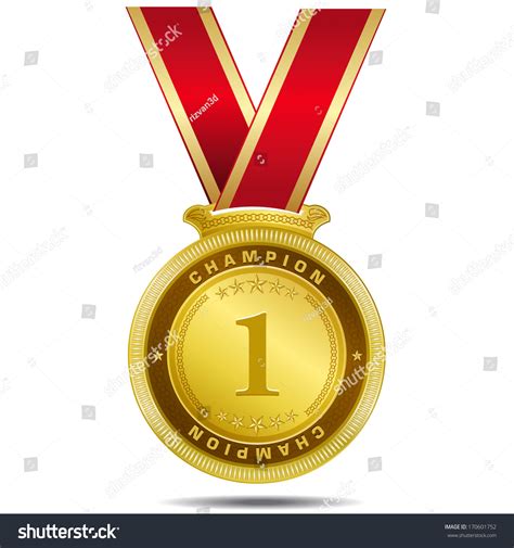 Champion Gold Medal Vector Design Stock Vector Royalty Free 170601752