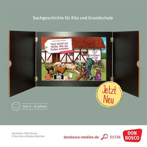 Vom Schaf Zur Wolle Wie Ein Faden Entsteht Kamishibai Bildkartenset