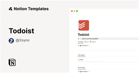Todoist Template Notion Marketplace