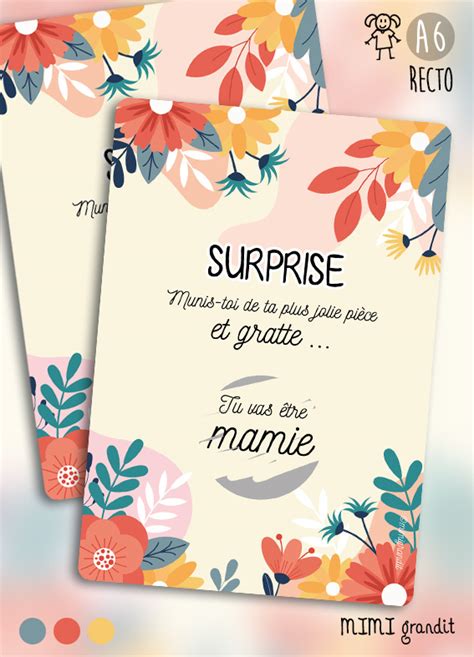 Annonce Future Mamie Grossesse Carte Jeu Gratter Id E Cadeau