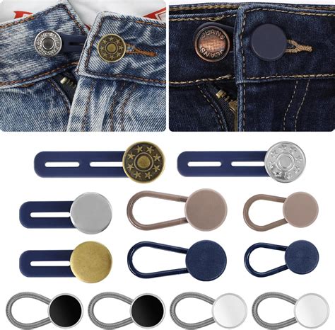 12pcs Elargisseur Pantalon Rallonges De Boutons D Extension Pour
