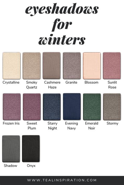 Makeup For Winters Makeup Shades Cool Winter Color Palette Winter