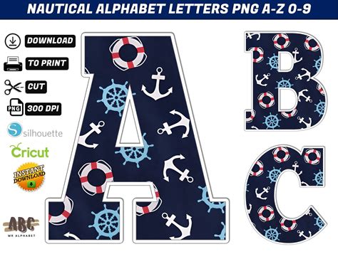 Nautical Alphabet Letters Png Mr Alphabets