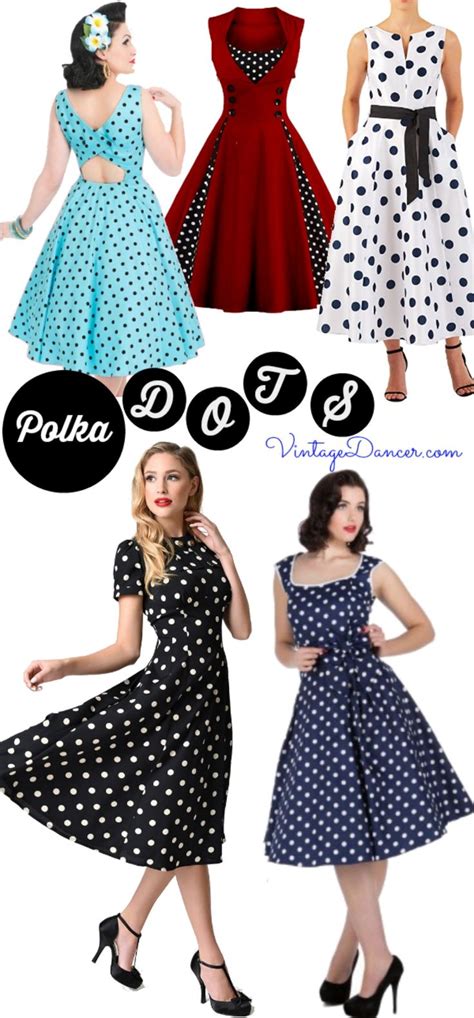 Vintage Polka Dot Dresses 50s Spotty And Ditsy Prints Vintage Polka
