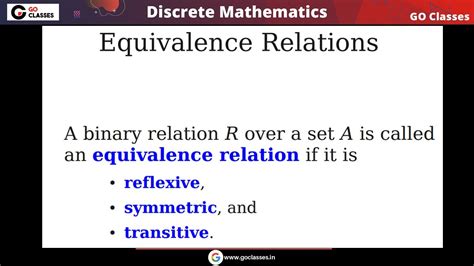 equivalence relations equivalence classes summary lecture relations in discrete mathematics
