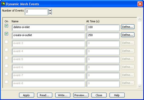 ansys fluent 12 0 user s guide 11 3 8 defining dynamic mesh events