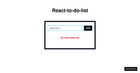To Do List Codesandbox
