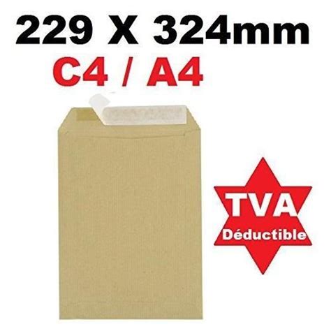 Lot De 50 Grande Enveloppe Pochette Courrier A4 C4 Papier Kraft
