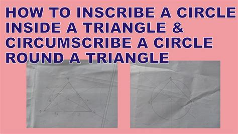 how to easily inscribe a circle inside a triangle how to circumscribe a circle round a
