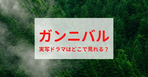 ガンニバル実写のドラマ配信はどこで見られる無料配信はしている マンガ研究所