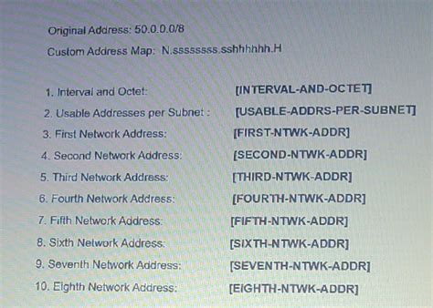 Solved Using The Given Traditional Subnetting Information Identify