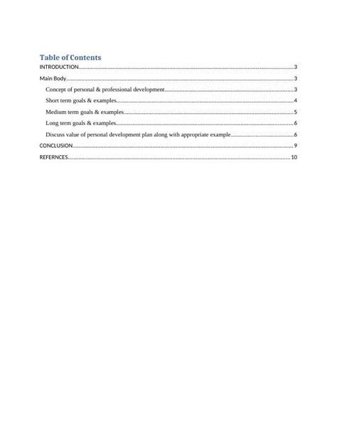 Personal And Professional Development Goals And Significance
