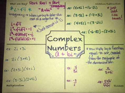 complex number worksheet answers
