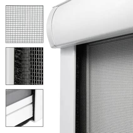 Moustiquaire Store Enroulable pour Fenêtre ECD Germany 130 x 160 cm