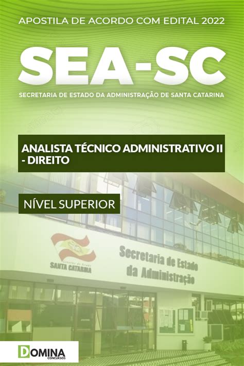 Apostila SEA SC 2022 Analista Téc Administrativo II Direito