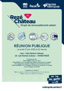 Affiche réunion publique sur le projet de renouvellement urbain du