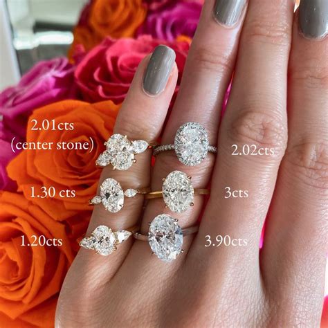 What Is The Average Size Stone For Engagement Ring Settings Oval