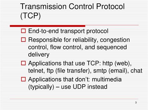 transmission control protocol tcp ppt download