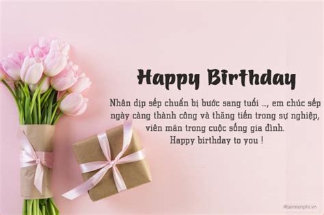 Lời chúc sinh nhật Sếp nam nữ ngắn gọn hay nhất