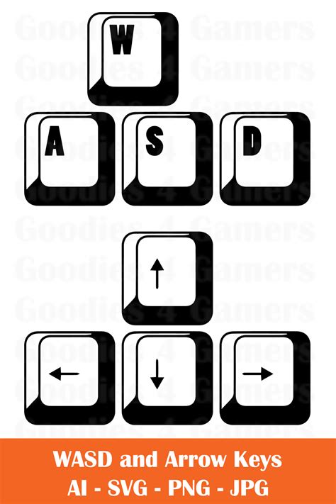 WASD Gamer Keyboard Movement Keys WASD SGV Video Games Etsy Game