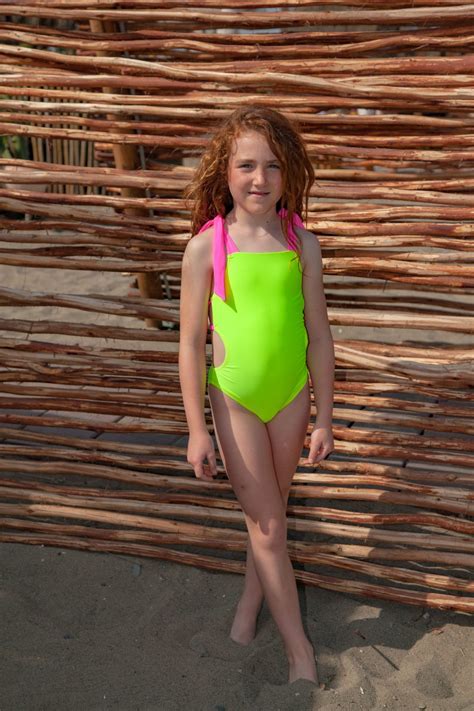 Trikini Niña Amarillo Flúor Belen Zotano Swimwear